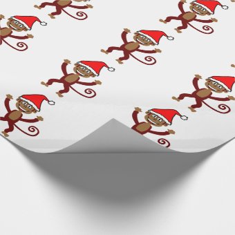 Cheeky Xmas Monkey Wrapping Paper | Zazzle