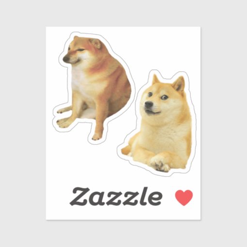 Cheems + Doge Memes Stickers Pack | Zazzle