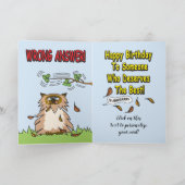 Cheep! Funny Birthday Card With Himalayan Cat | Zazzle