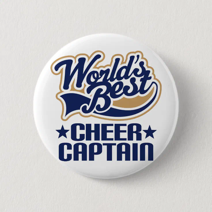 Cheer Captain Gift Button | Zazzle