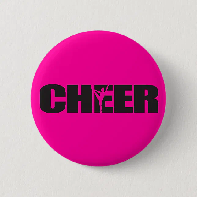 Cheer Cheer leader Cheerleading Pinback Button | Zazzle