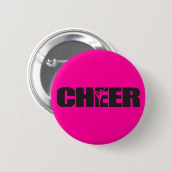 Cheer Cheer leader Cheerleading Pinback Button | Zazzle