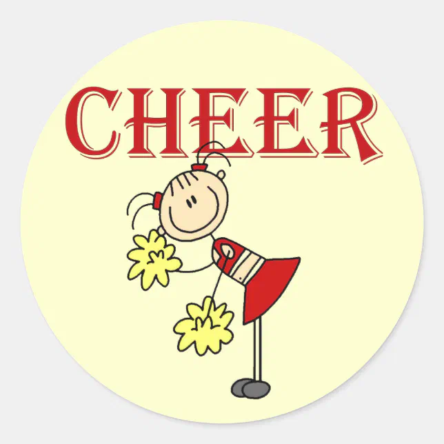 CHEER Cheerleader Stickers | Zazzle