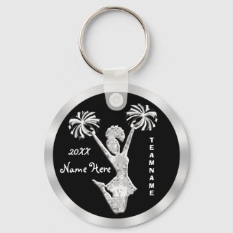 Cheer Keychains PERSONALIZED Your Text and Colors | Zazzle