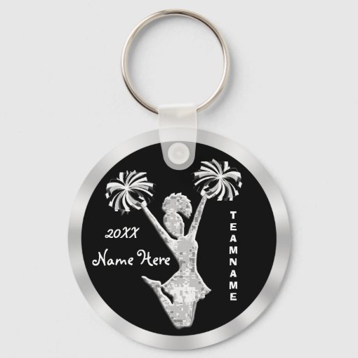 Cheer Keychains PERSONALIZED Your Text and Colors | Zazzle