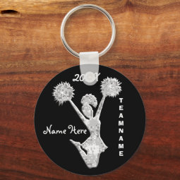 Cheer Keychains PERSONALIZED Your Text and Colors | Zazzle