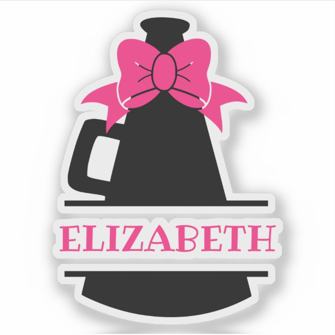 Cheer megaphone Personalized Vinyl Sticker | Zazzle