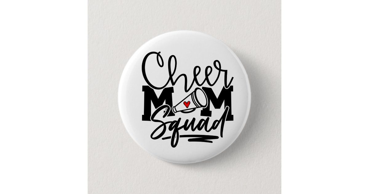 Cheer Mom Squad Button | Zazzle