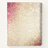 Cheer Notebook | Faux Gold and Pink Glitter | Zazzle