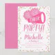Cheer Party Cheerleading Birthday Pink Confetti In Invitation | Zazzle