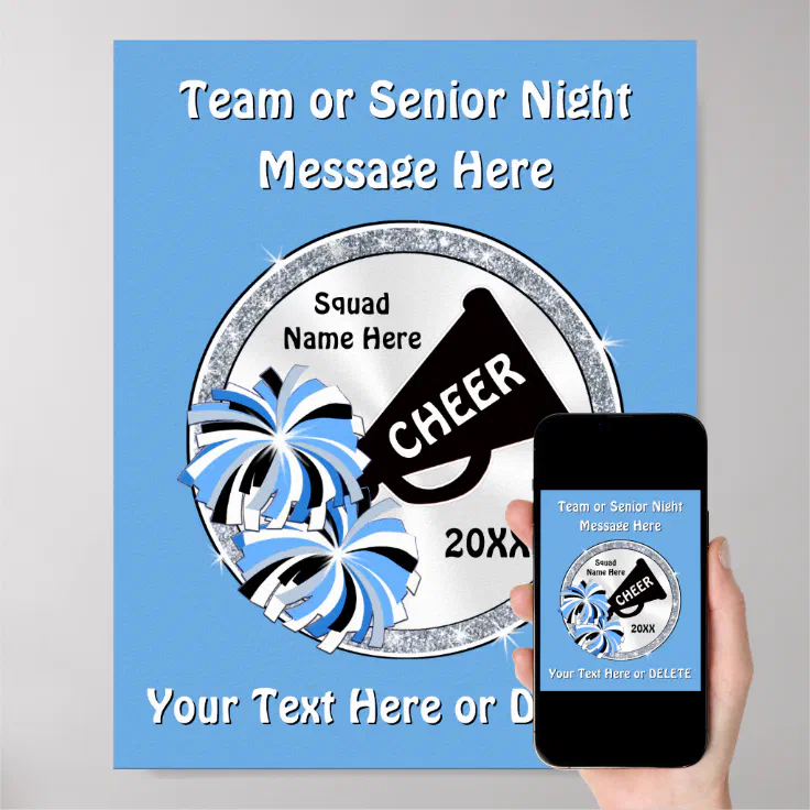 Cheer Team or Senior Night Cheer Poster Ideas | Zazzle