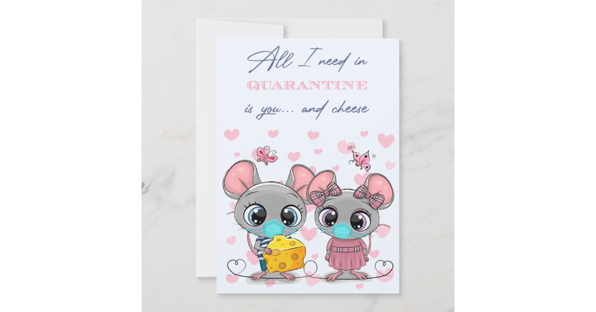 Cheer you up mice and cheese greeting card | Zazzle