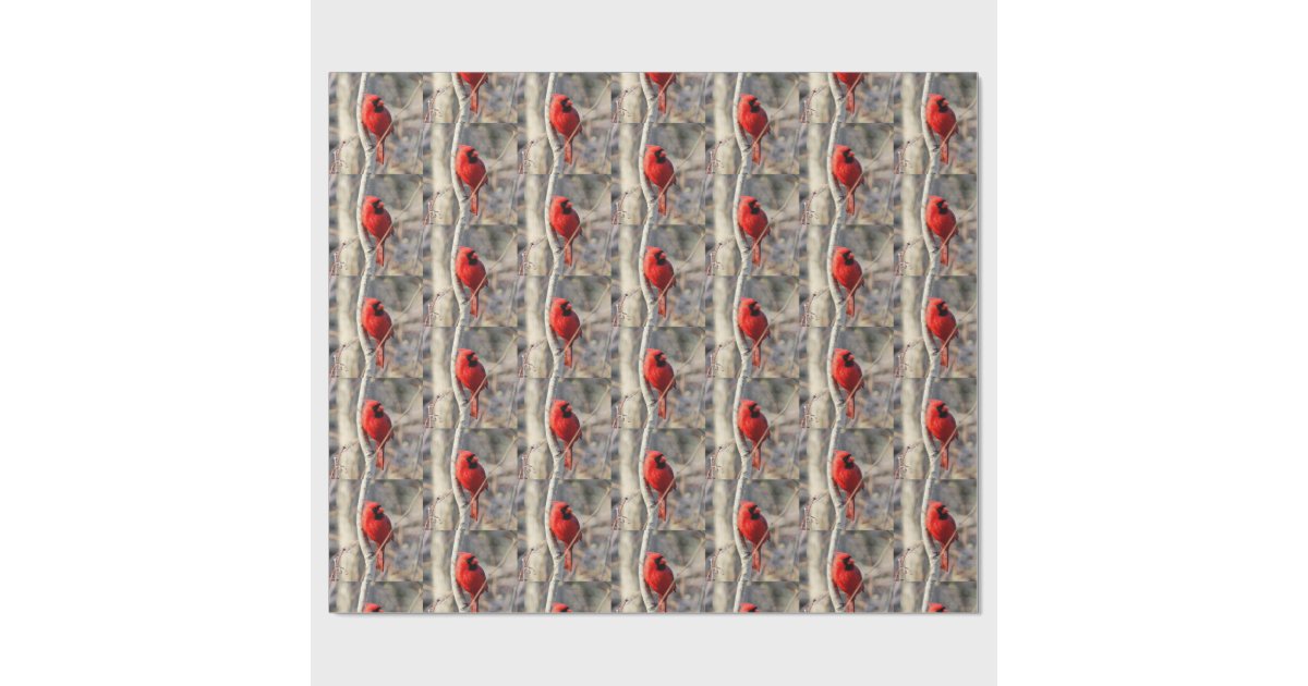 Cheerful Cardinal Wrapping Paper | Zazzle