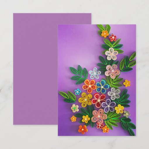 Cheerful floral greeting card in pink hues | Zazzle