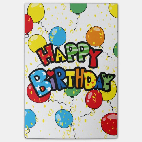 Happy Birthday To You Post-it Notes | Zazzle