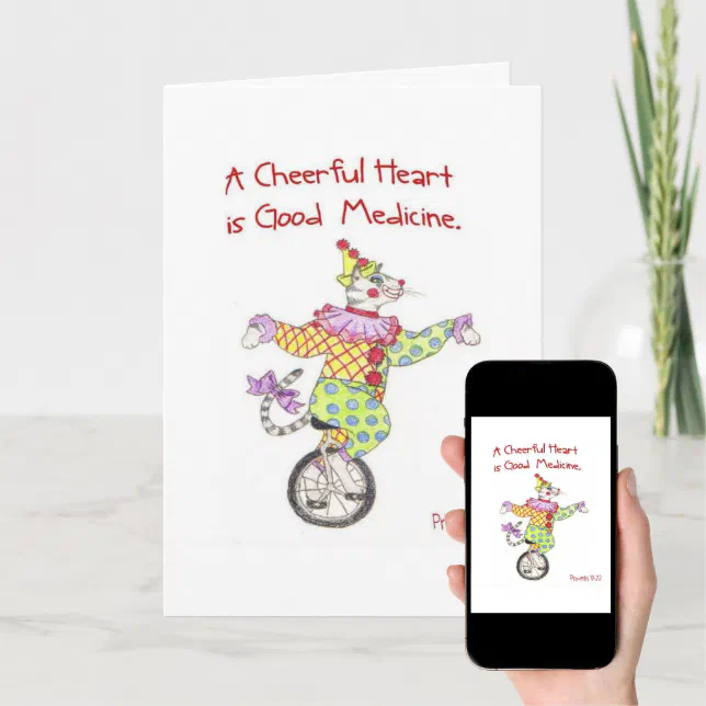 Cheerful Heart Get Well Card | Zazzle