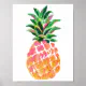 Cheerful Tropical Pineapple Poster - 11"x 14" | Zazzle
