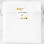 Cheerful Yellow Flowers On White Product Labels | Zazzle