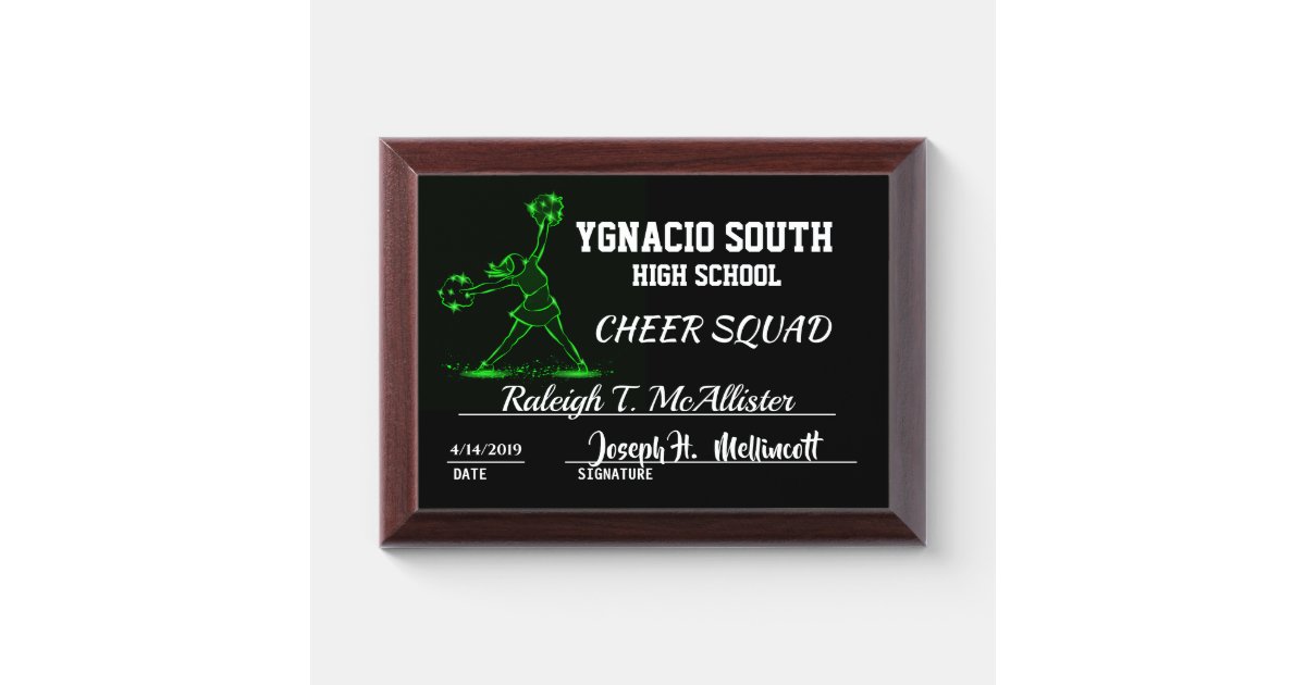 Cheerleader Award Plaque | Zazzle