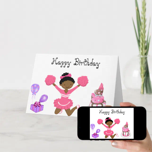 Cheerleader Birthday card AA | Zazzle