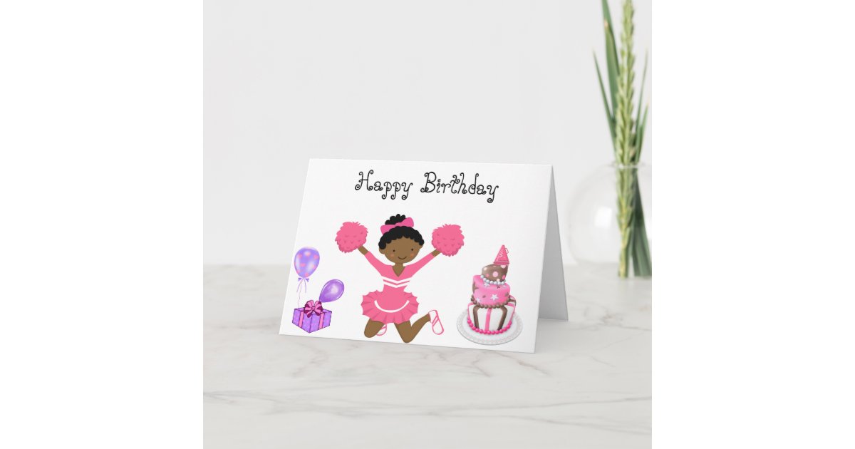 Cheerleader Birthday card AA | Zazzle
