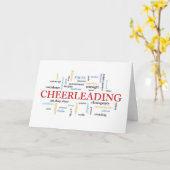Cheerleader Birthday with Words Card | Zazzle
