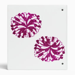 Cheerleader Cute Pink and White Cheer Binder | Zazzle