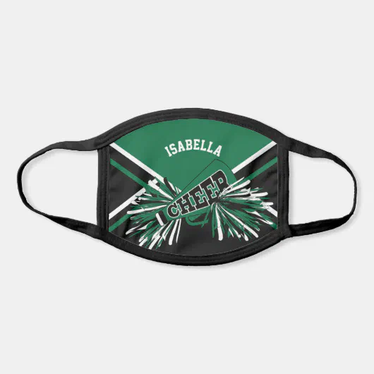 Cheerleader - Dark Green Face Mask | Zazzle