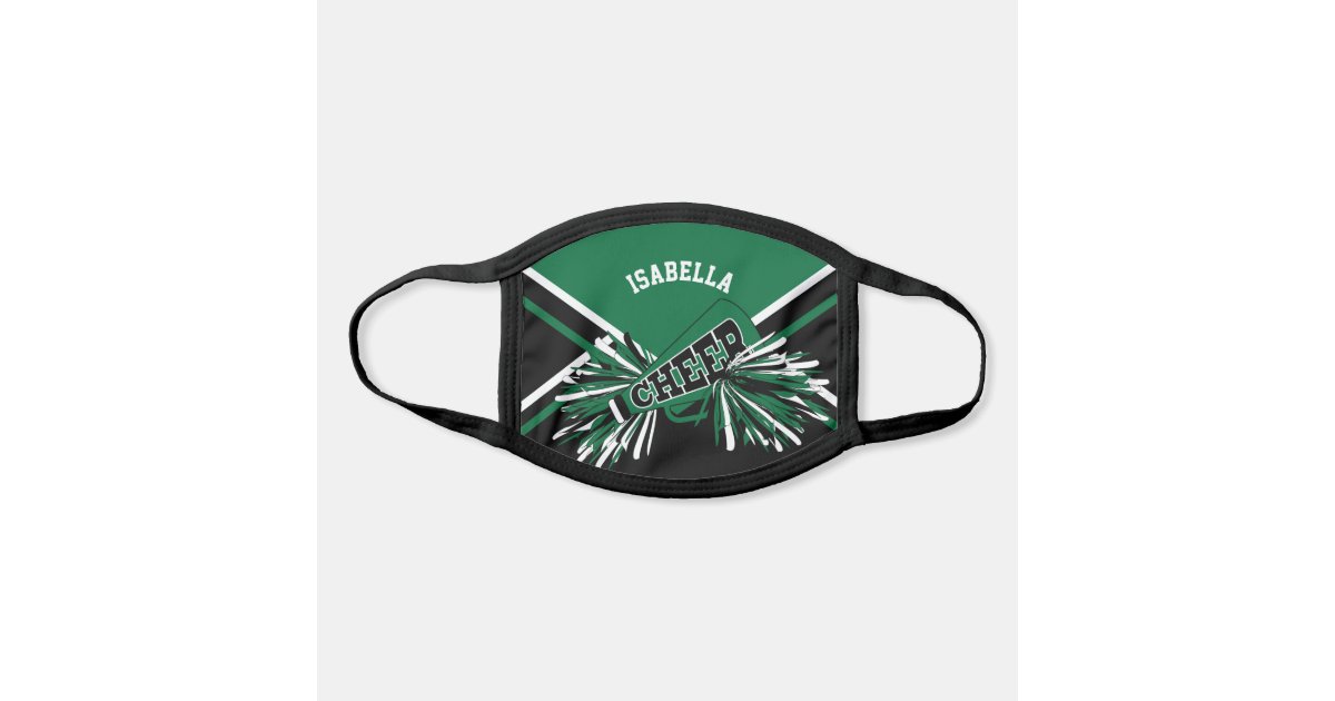 Cheerleader - Dark Green Face Mask | Zazzle