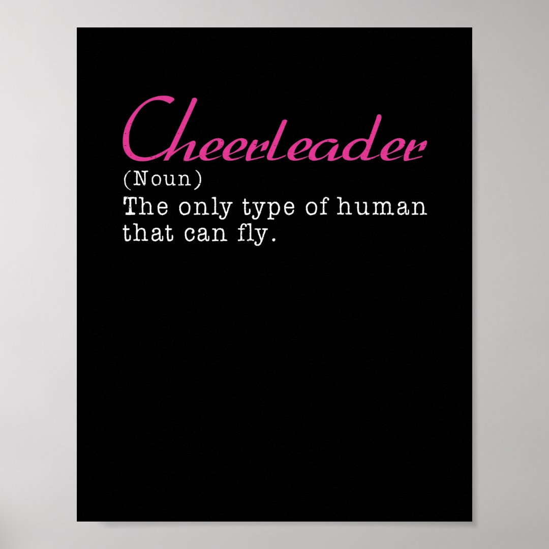 Cheerleader Definition Cheerleading Explanation Poster | Zazzle