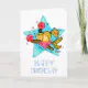 Cheerleader fish cute funny comics birthday card | Zazzle