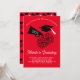 Cheerleader Graduation Party Red and Black Invitation | Zazzle