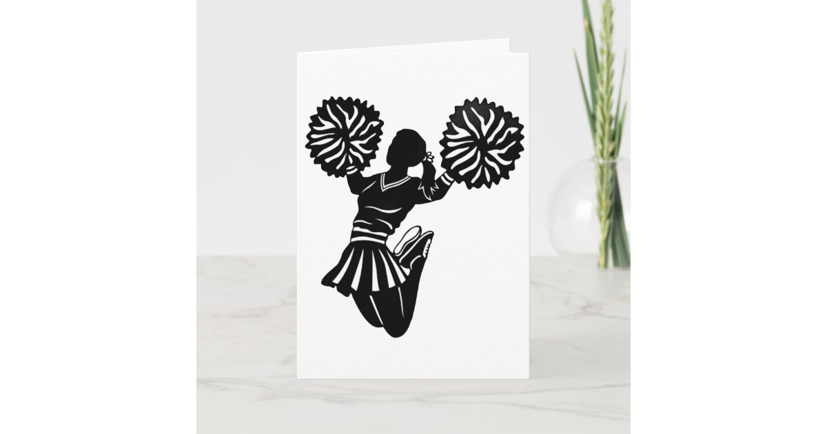 Cheerleader greeting card | Zazzle
