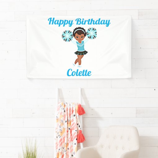 Cheerleader Happy Birthday Party Banner | Zazzle