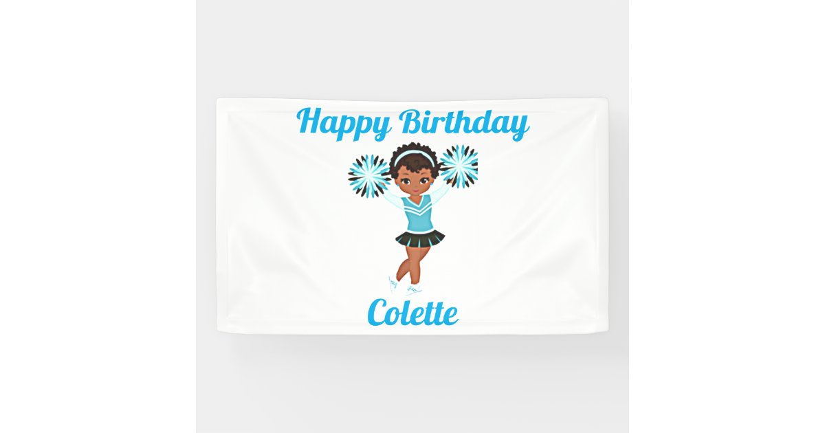 Cheerleader Happy Birthday Party Banner | Zazzle