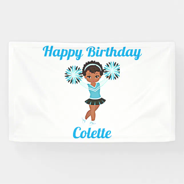 Cheerleader Happy Birthday Party Banner | Zazzle