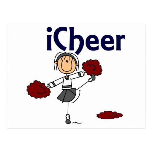 Cheerleader I Cheer Stick Figure Postcard | Zazzle