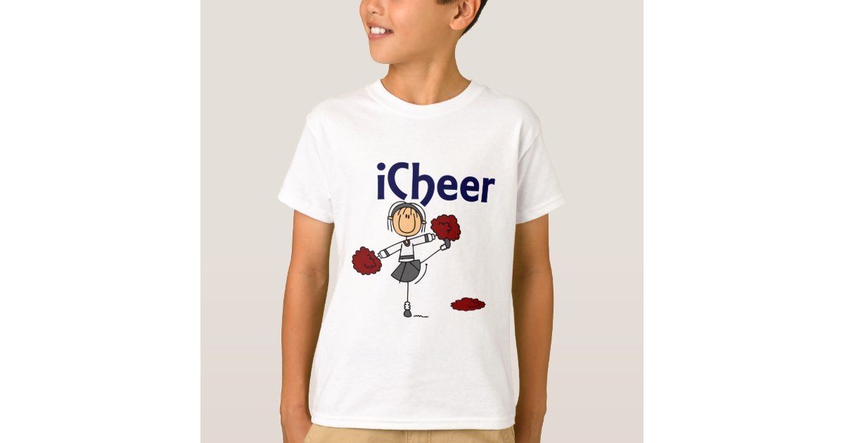 Cheerleader I Cheer Stick Figure T-Shirt | Zazzle