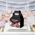 Cheerleader in Black, White and Red Favor Boxes | Zazzle