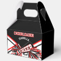 Cheerleader in Black, White and Red Favor Boxes | Zazzle