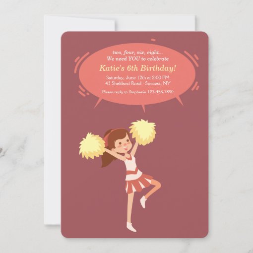 Cheerleader Invitation | Zazzle