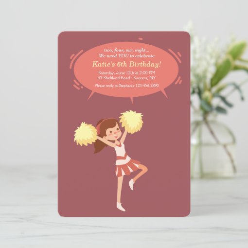 Cheerleader Invitation | Zazzle