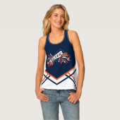 Cheerleader - Navy Blue, Orange & White Tank Top | Zazzle