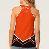 Cheerleader - Orange, White & Black Tank Top | Zazzle
