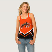 Cheerleader - Orange, White & Black Tank Top | Zazzle