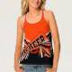 Cheerleader - Orange, White & Black Tank Top | Zazzle
