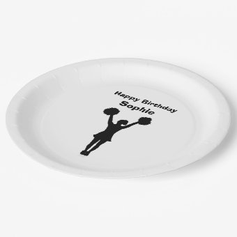 "Cheerleader" Paper Plates | Zazzle