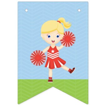 Cheerleader Party Bunting Flags | Zazzle