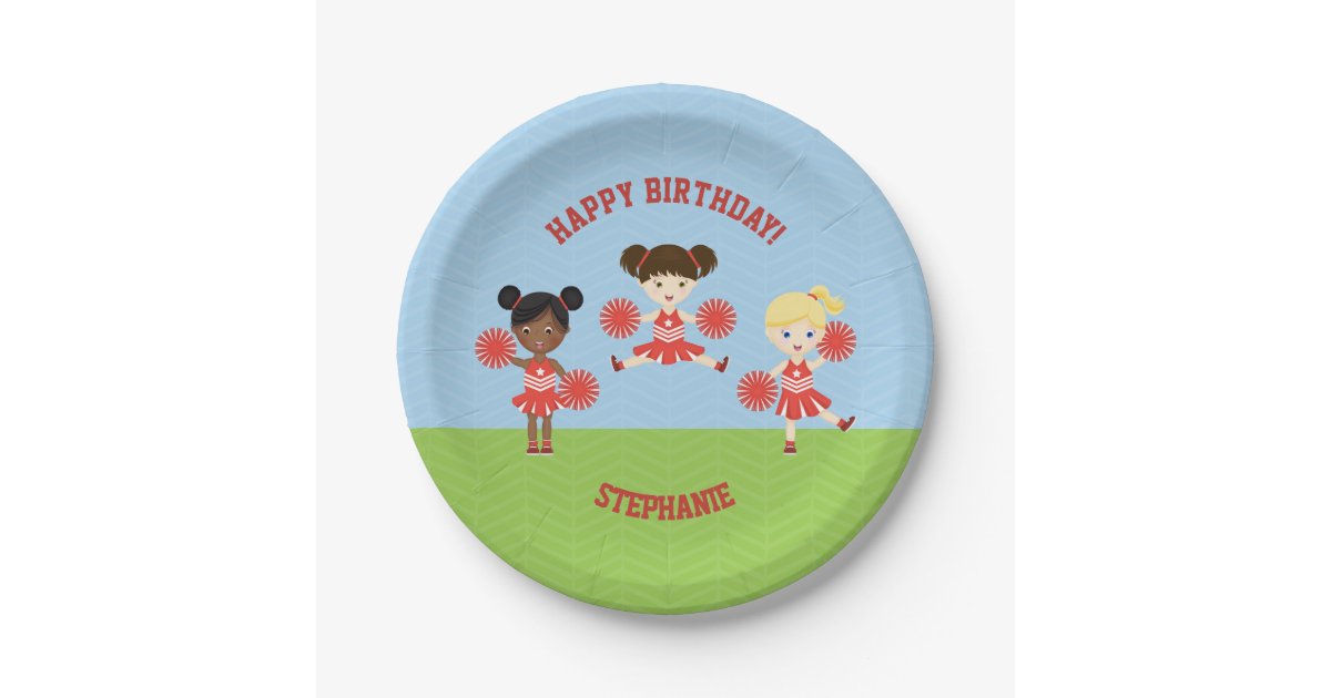Cheerleader Party Paper Plates | Zazzle