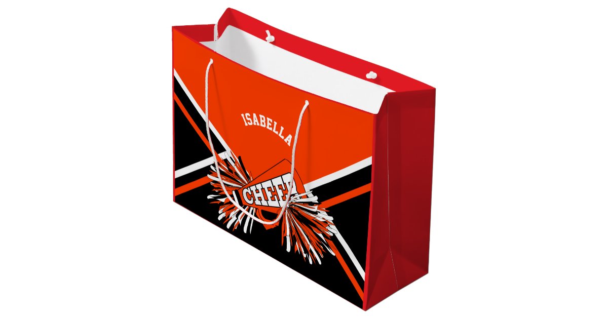 Cheerleader - Red, White and Black - Large Large Gift Bag | Zazzle